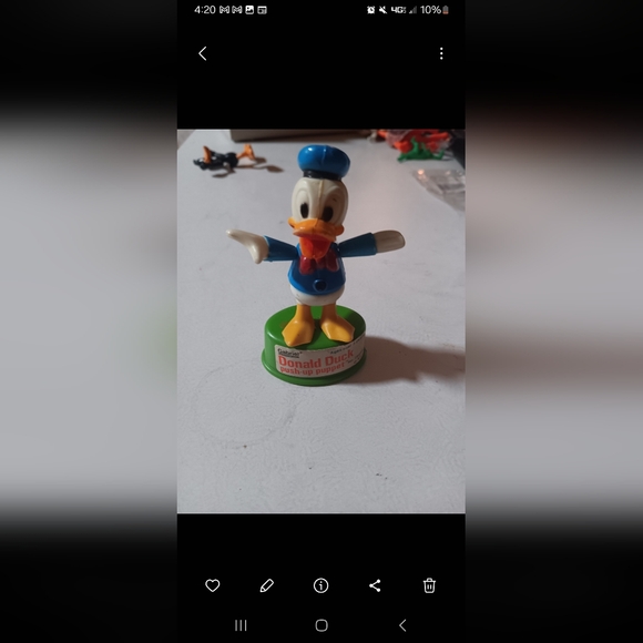 Other | 1977 Donald Duck Pushup Puppet By Gabriel Working Walt Disney ...
